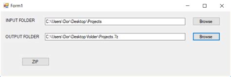 Winforms C How To Put Each Zip File From Source Folder To Target Folder Using 7z Function