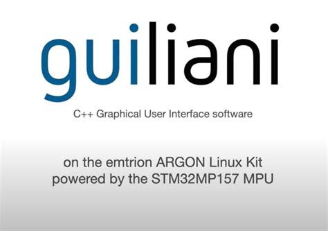 Guiliani Gui Software Auf Dem Emsbc Argon Linux Kit Emtrion