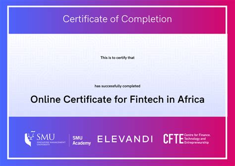 Online Certificate For Fintech In Africa Fintech Course Cfte