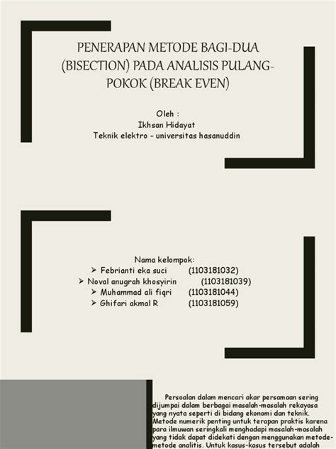 penerapan metode bagi dua bisection pada analisis pdf