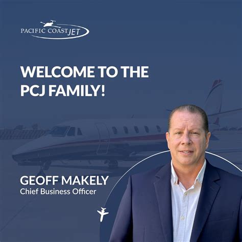 We Are Excited To Announce That Geoff Makely Has Joined The Pcj Team As