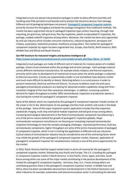 Packaged Ic Component Inspector Market Pdf Business Business And Finance
