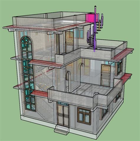 make design of buildings in 2d and 3d both by sagar tamang fiverr