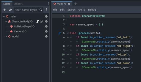 simple 3d camera rotation with keyboard help godot forum