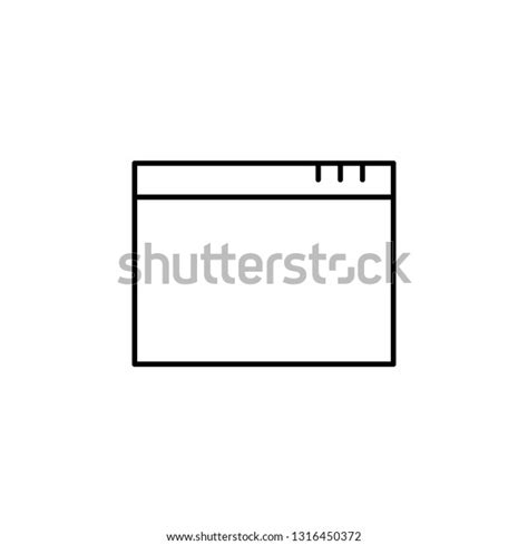 App Window Outline Icon Signs Symbols Stock Vector Royalty Free Shutterstock