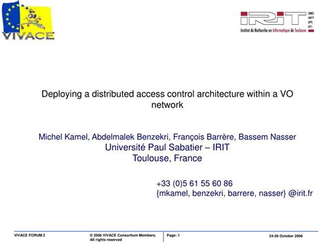Ppt Deploying A Distributed Access Control Architecture Within A Vo