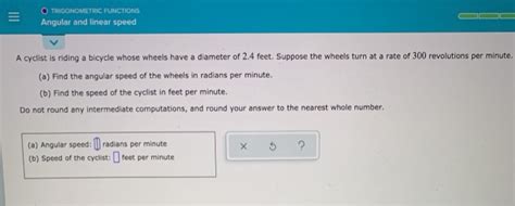 solved iii o trigonometric functions angular and linear