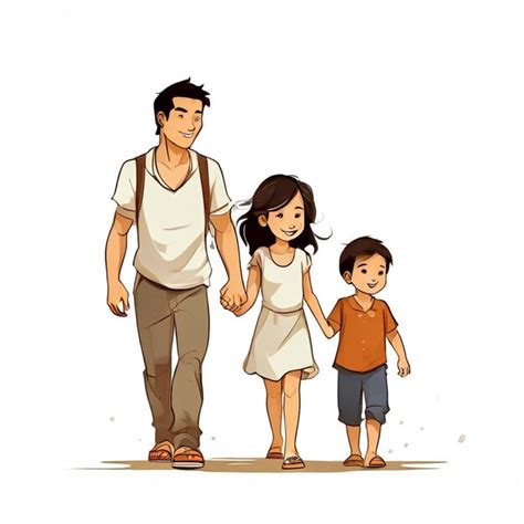 Three Generations Of Him Premium Ai Generated Image