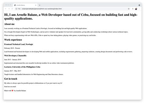 Our First Page Html And Css Workshop
