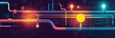 modern infographic illustrating gas pipelines and flow dynamics in an