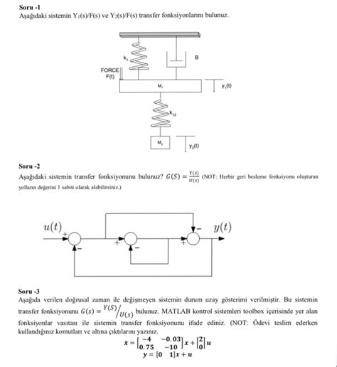 Solved Question 1 The Following System Has Transfer