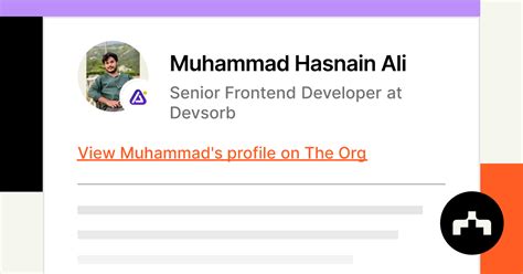 Muhammad Hasnain Ali Senior Frontend Developer At Devsorb The Org