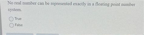 solved no real number can be represented exactly in a
