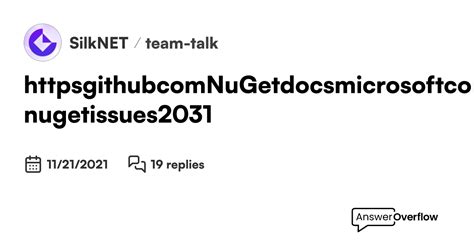 Nuget Nugetissues2031 Silknet