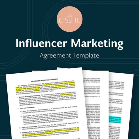 Influencer Marketing Agreement The C Suite