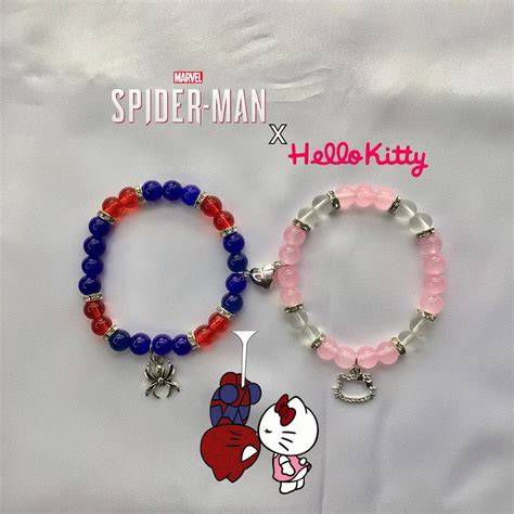 Spider Kitty Matching Bracelets • • • • Spiderman Hellokitty