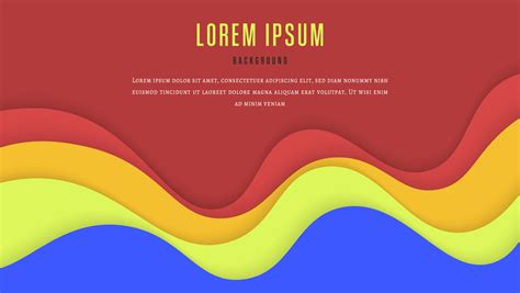 Abstract Colorful Waves Shape Papercut Style Background 17193807 Vector Art At Vecteezy