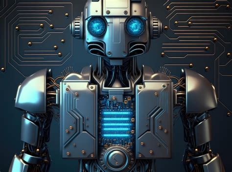 premium photo 3d visualization of an ai avatar represented by a