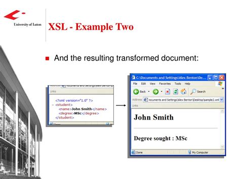 Ppt Transforming Xml With Xsl Overview And Examples Powerpoint