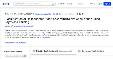 Classification Of Helicobacter Pylori According To National Strains Using Bayesian Learning