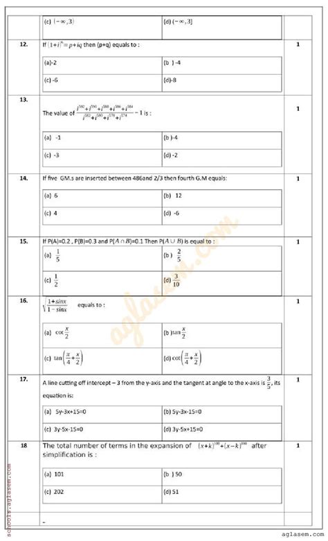 Class 11 Maths Sample Paper 2024 Pdf Annual Exam Model Question