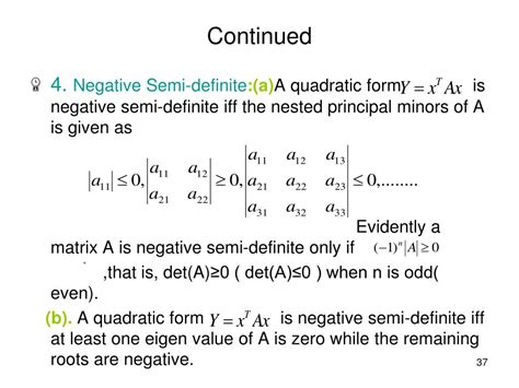 Ppt Quadratic Forms Characteristic Roots And Characteristic Vectors