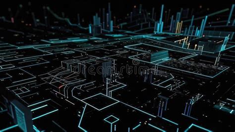 Abstract Technology Background For Machine Learning And Big Data Network Connectivity Stock