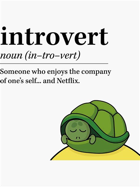 Introvert Definition Sticker By IronicRabbit Redbubble