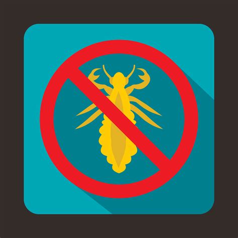 No Louse Sign Icon Flat Style 14583817 Vector Art At Vecteezy