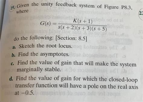 Solved Given The Unity Feedback System Of Figure P Chegg