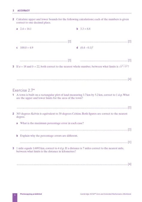 Cambridge Igcse Mathematics Core And Extended Workbook