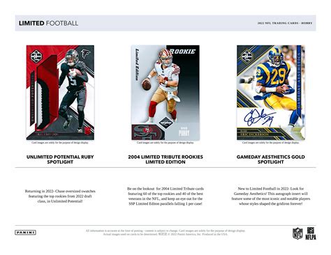 2022 Panini Limited Nfl Football Cards