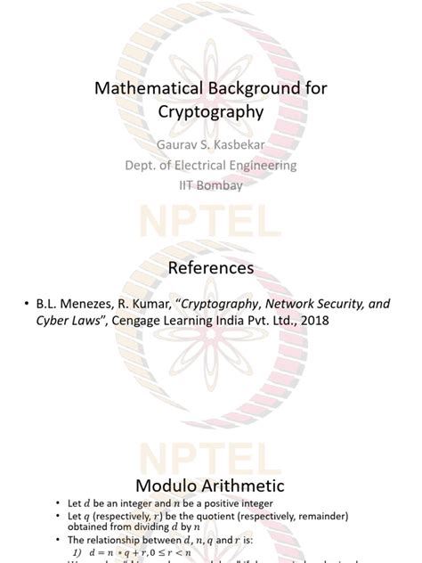 10 Cryptography Math Background Pdf Algebra Abstract Algebra