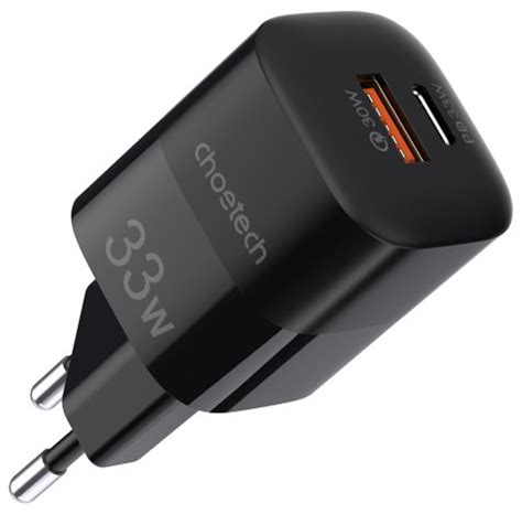 Мережевий зарядний пристрій Choetech Gan Usb A Usb C 33w Qc3 0 Pd Pps