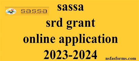 Sassa Srd Grant Online Application 2023 2024