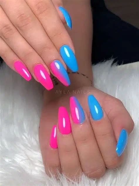 18 Cute Blue And Pink Nail Designs 2024