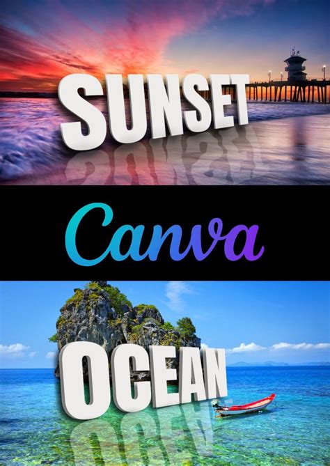 Canva Tutorial 3d Perspective Text Effect With A Reflection In 2025