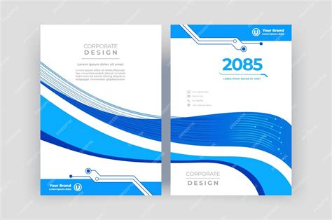 브로셔 연례 보고서 잡지 기업 프레젠테이션 전단지 레이아웃에 대한 책 표지 템플릿 프리미엄 벡터