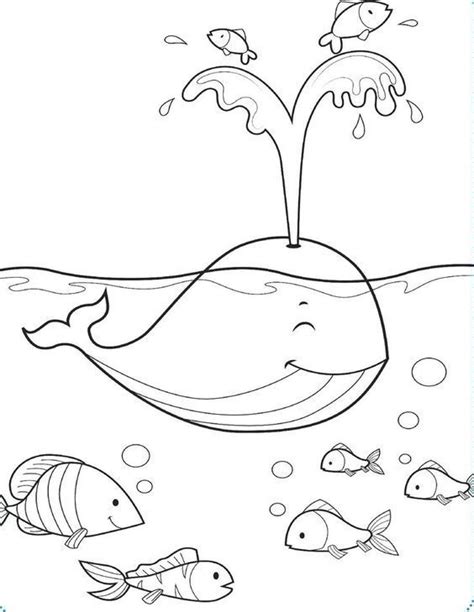 푸른 고래 색칠 페이지