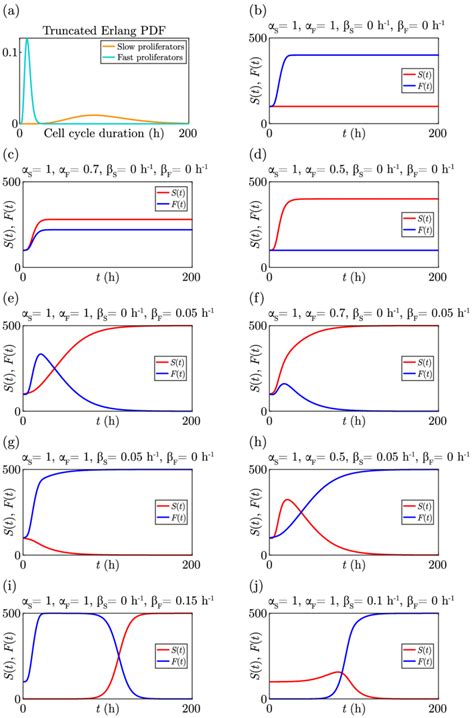 Numerical Simulations Of The Model In Equations 5 And 6 A Each