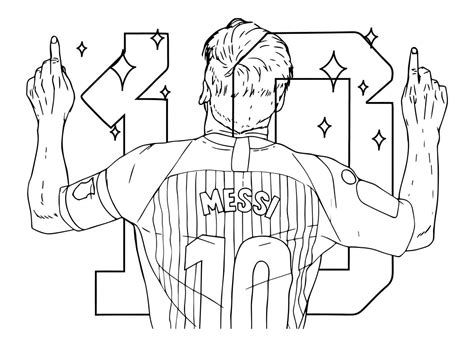 Dibujos De Lionel Messi Para Imprimir Y Colorear 🎨