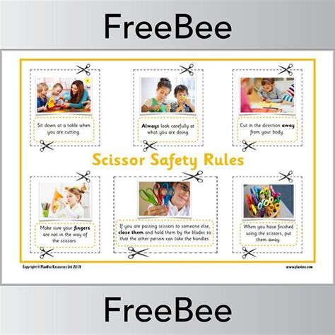 Scissor Safety Rules Poster