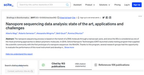 Nanopore Sequencing Data Analysis State Of The Art Applications And