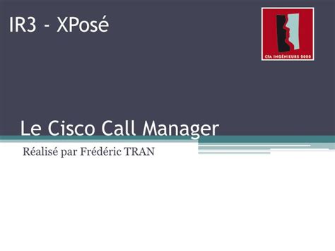Ppt Le Cisco Call Manager Powerpoint Presentation Free Download Id926390