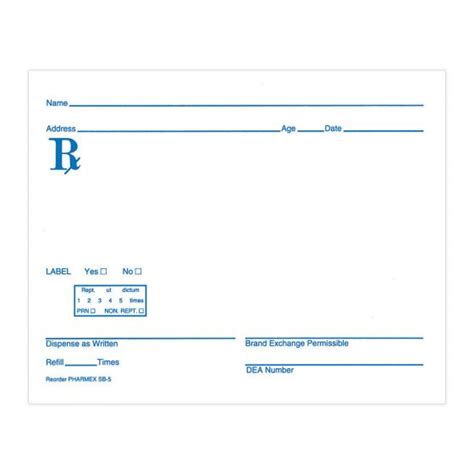 Prescription Pad Paper 5 X 4 White 1000 Per Package Pdc Healthcare