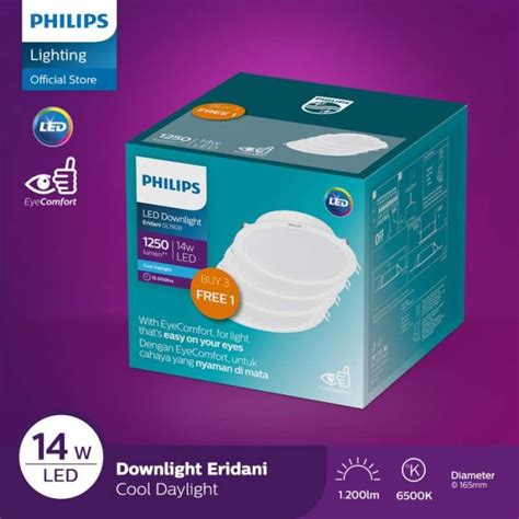 Jual Lampu Philips Downlight Multipack Eridani Led11 D150 14w 65k Putih