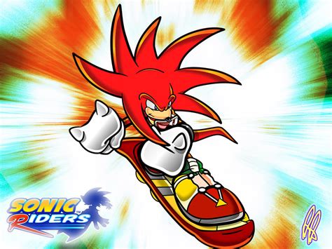 Knuckles Sonic Riders By Adoublea On Deviantart