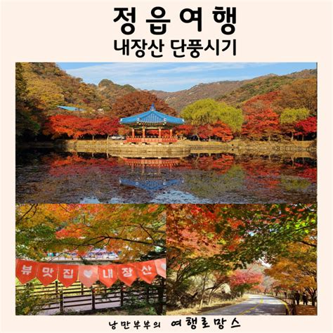 내장산 단풍 절정 시기 국내 단풍 명소 정읍 내장산 케이블카 가격 내장산국립공원 여행 네이버 블로그