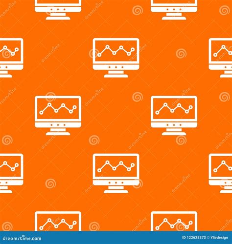 Graph In Computer Screen Pattern Seamless Stock Vector Illustration