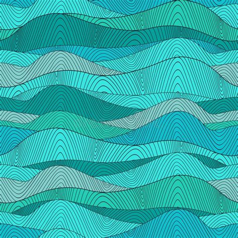 Seamless Waves Texture Wavy Background Copy That Square To The S Stock Vector Illustration Of